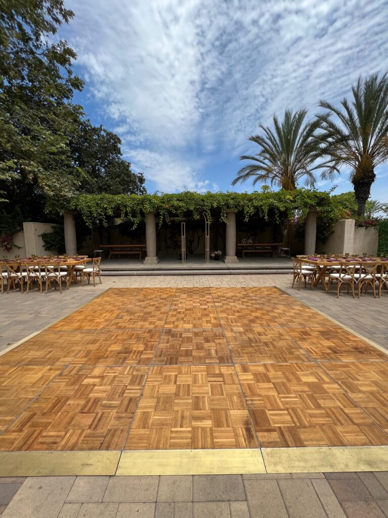 Rustic Wooden Dance Floor - Fiesta Events – Wedding & Event Rentals in ...